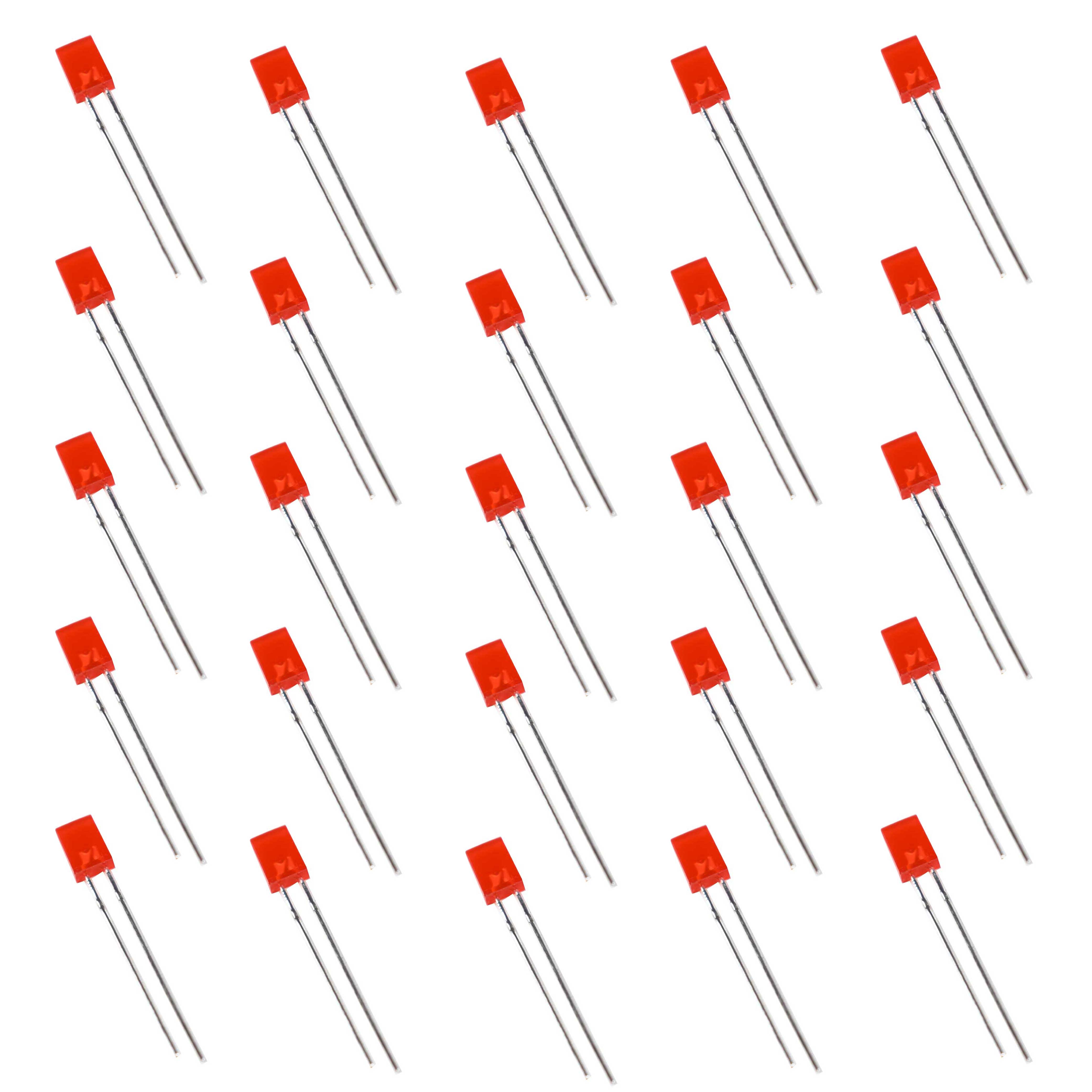 Buy 5mm Flat Rectangle Diffused Red LED (Pack of 1000) at HNHcart.com