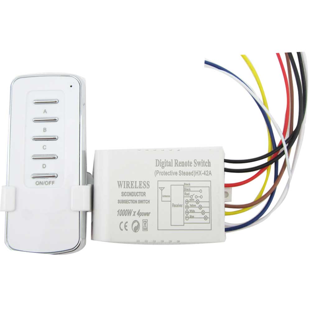 Buy 4 Channel wireless Digital Remote Control Light Switch at HNHCart.com