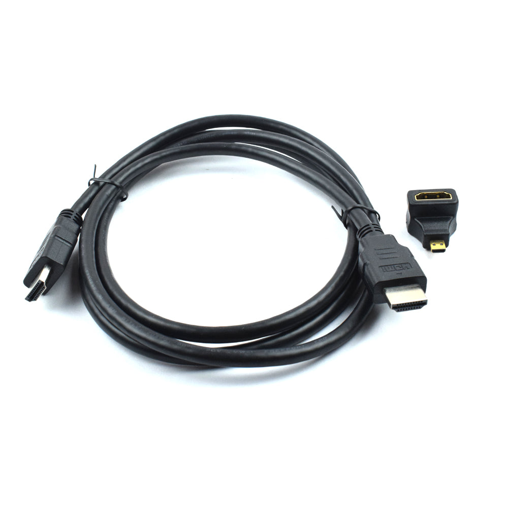 Buy HDMI Cable With Micro Male HDMI To Female HDMI Connector (L Shape ...