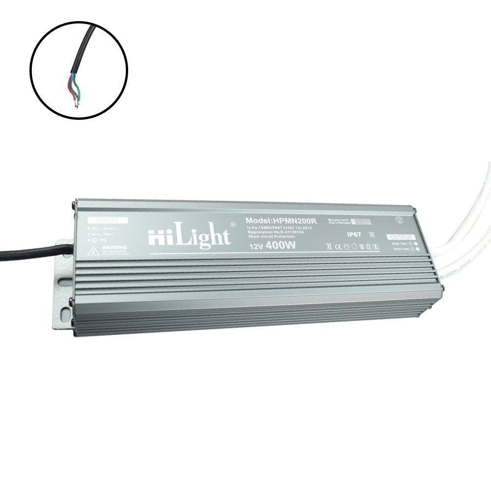 Hilight 12V 400W Led Driver IP67 Water Proof Power Supply