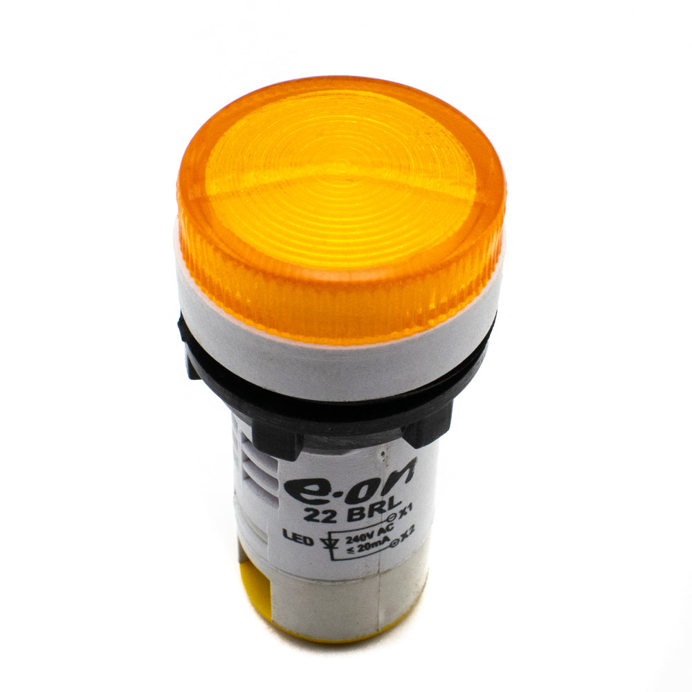 Buy 240V AC Panel Mount Yellow LED Light Indicator at HNHCart.com