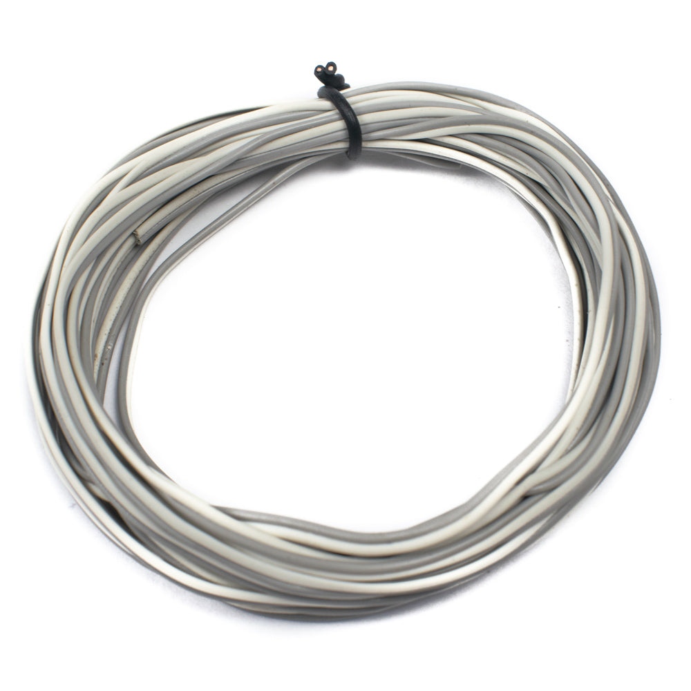 Buy 25 AWG Multi Strand 2 Wire Ribbon Cable 5 Meter (Grey & White) 7/0 ...