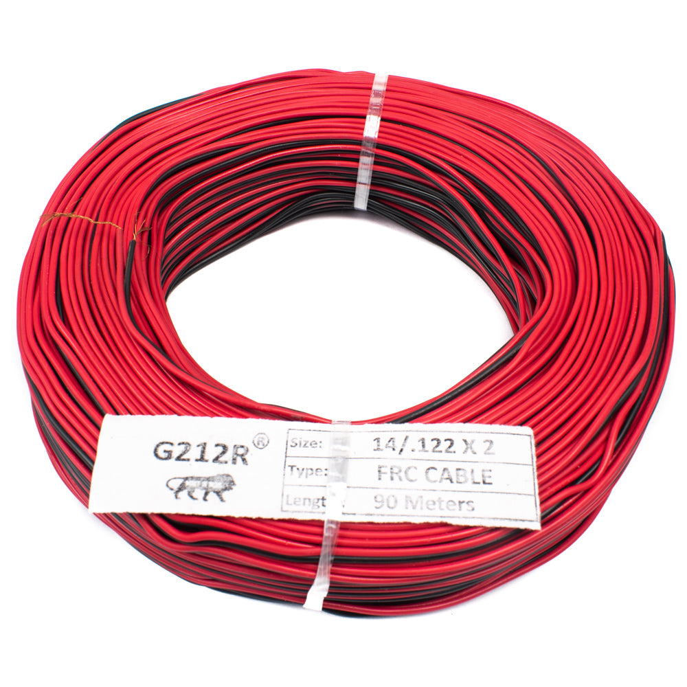 Buy 25 AWG Multi Strand 2 Wire Ribbon Cable 90 Meter (Red & Black) 14/0 ...