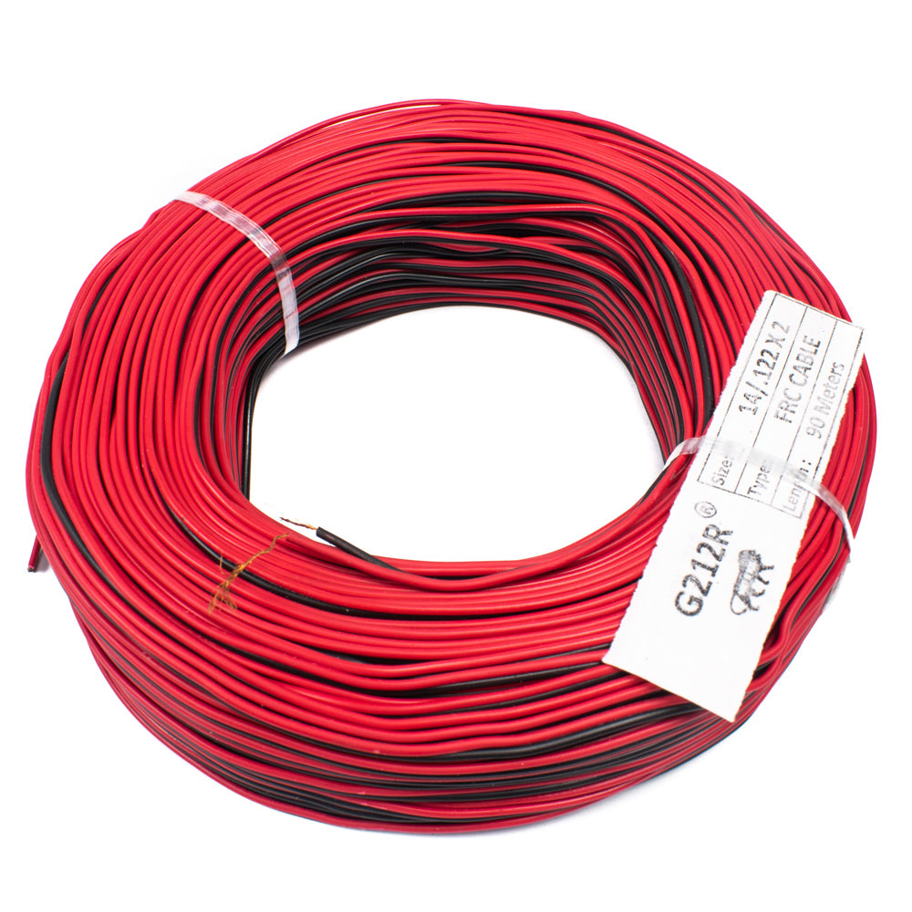 Buy 25 AWG Multi Strand 2 Wire Ribbon Cable 90 Meter (Red & Black) 14/0 ...
