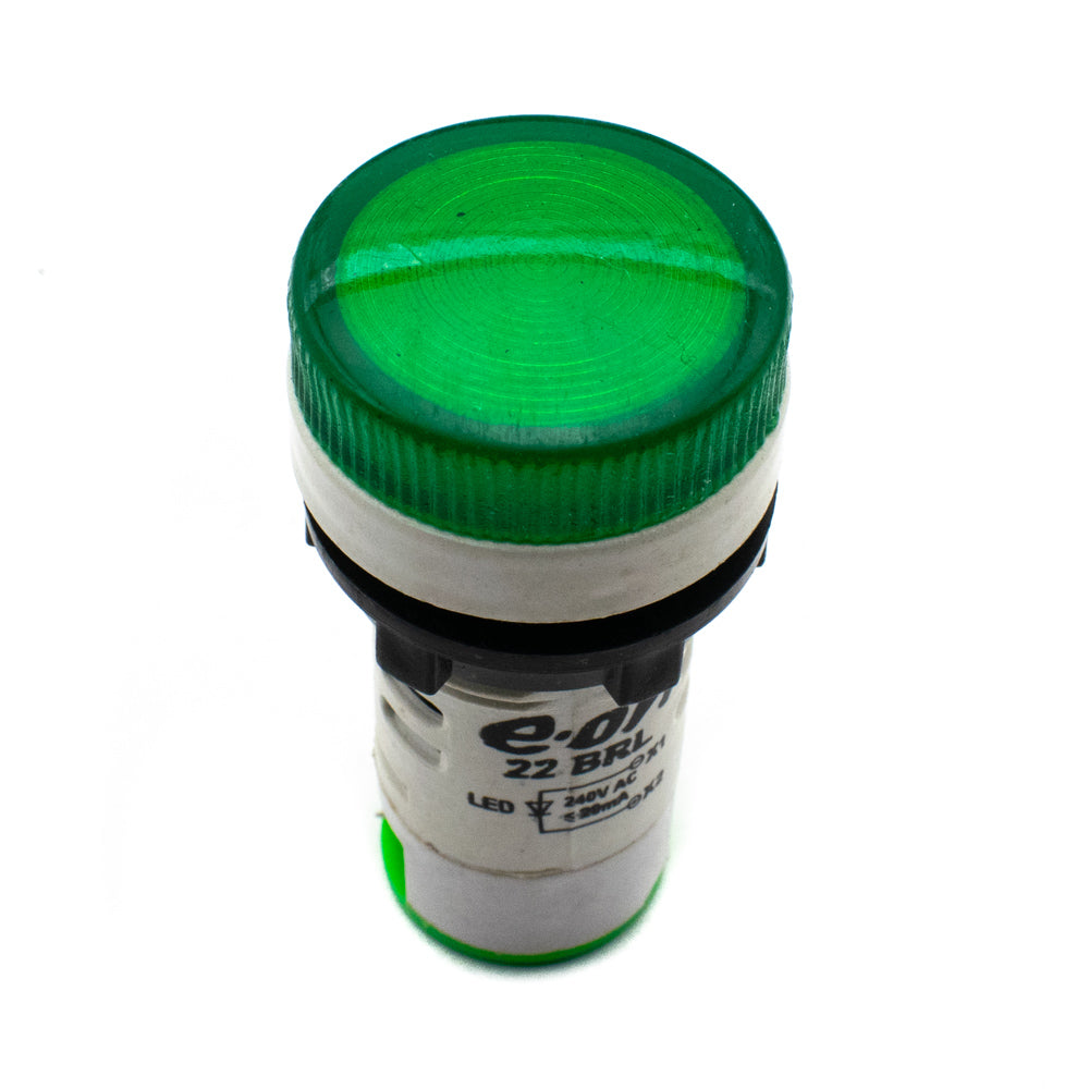 Buy 240V AC Panel Mount Green LED Light Indicator at HNHCart.com
