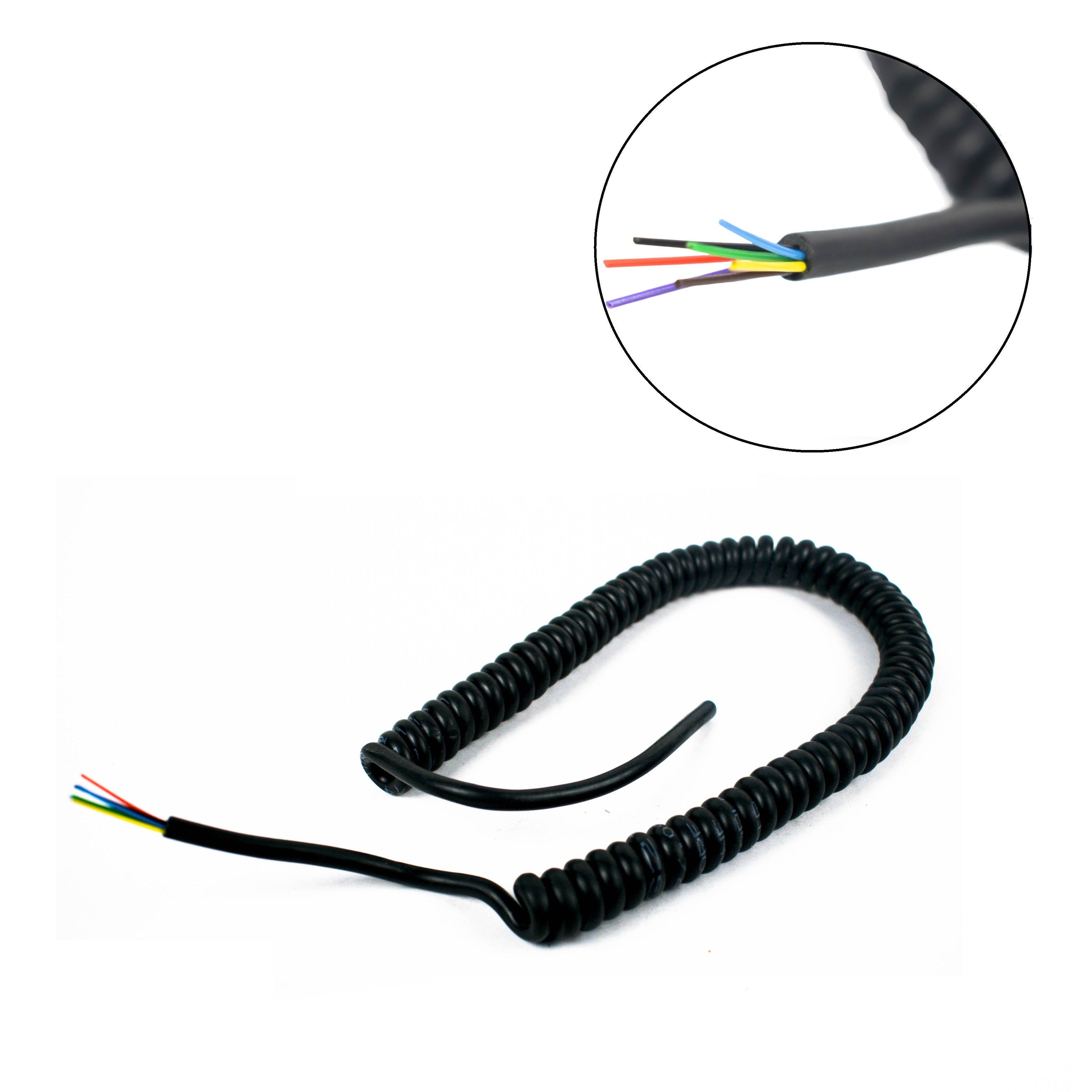 Buy 8 Core Spiral Cable 7/0.09mm (2 meter) Black (Pack of 25) at ...
