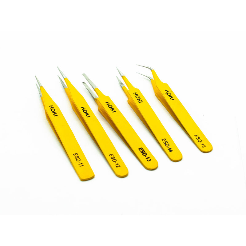 Buy HOKI Anti-static Stainless Steel ESD Precision Tweezers Set at ...