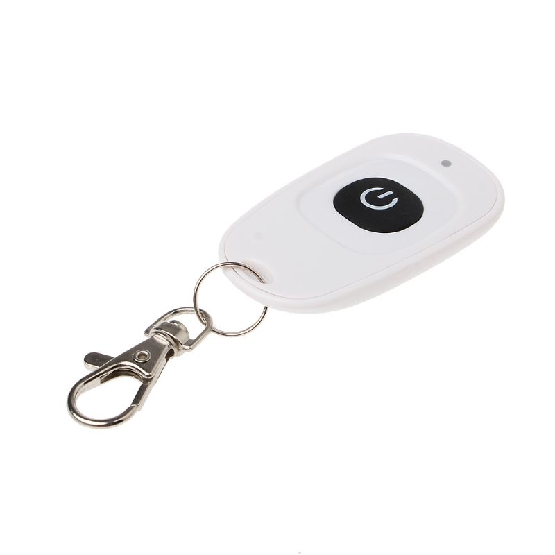 White 1 button remote control wireless for alarm 433MHz single channel