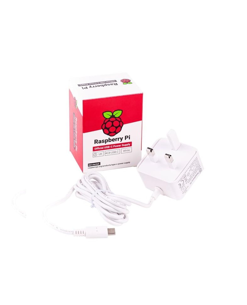 Raspberry Pi Accessory, Raspberry Pi 4 Model B Official PSU, USB-C, 5.