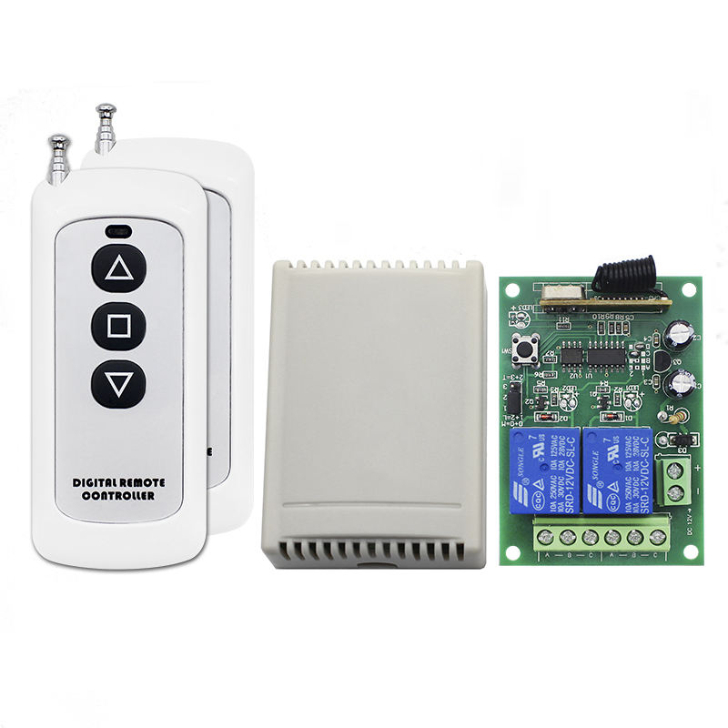 12V/24V 433mhz Frequency wireless remote motor Forward Reverse 2 Chann