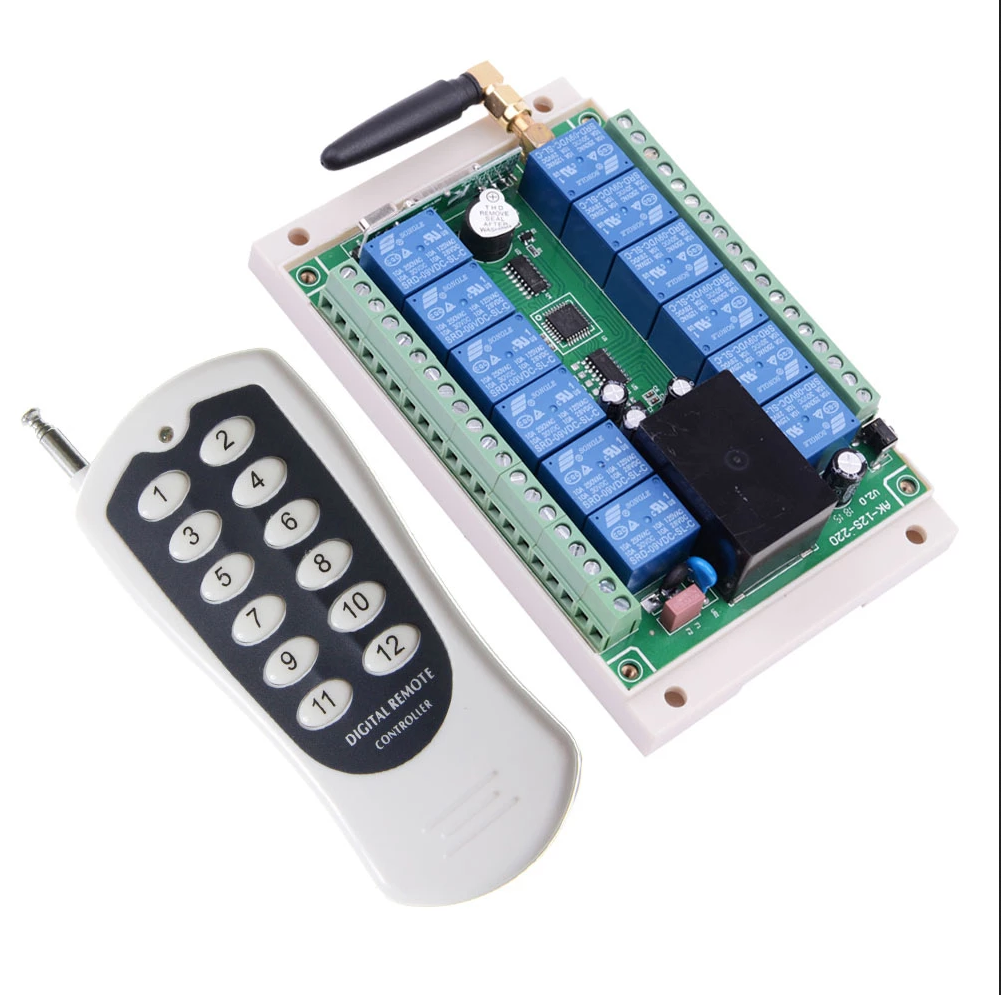 Buy AC 110V 220V 250V 12 CH Remote Control Lighting Switch 12 channel ...