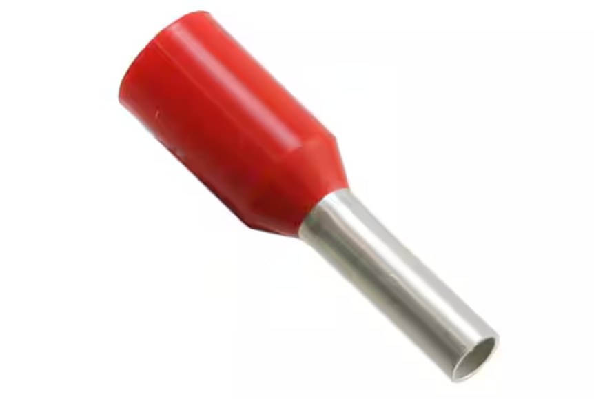 J Lock Insulated Cord Pin End Terminal Red 18AWG